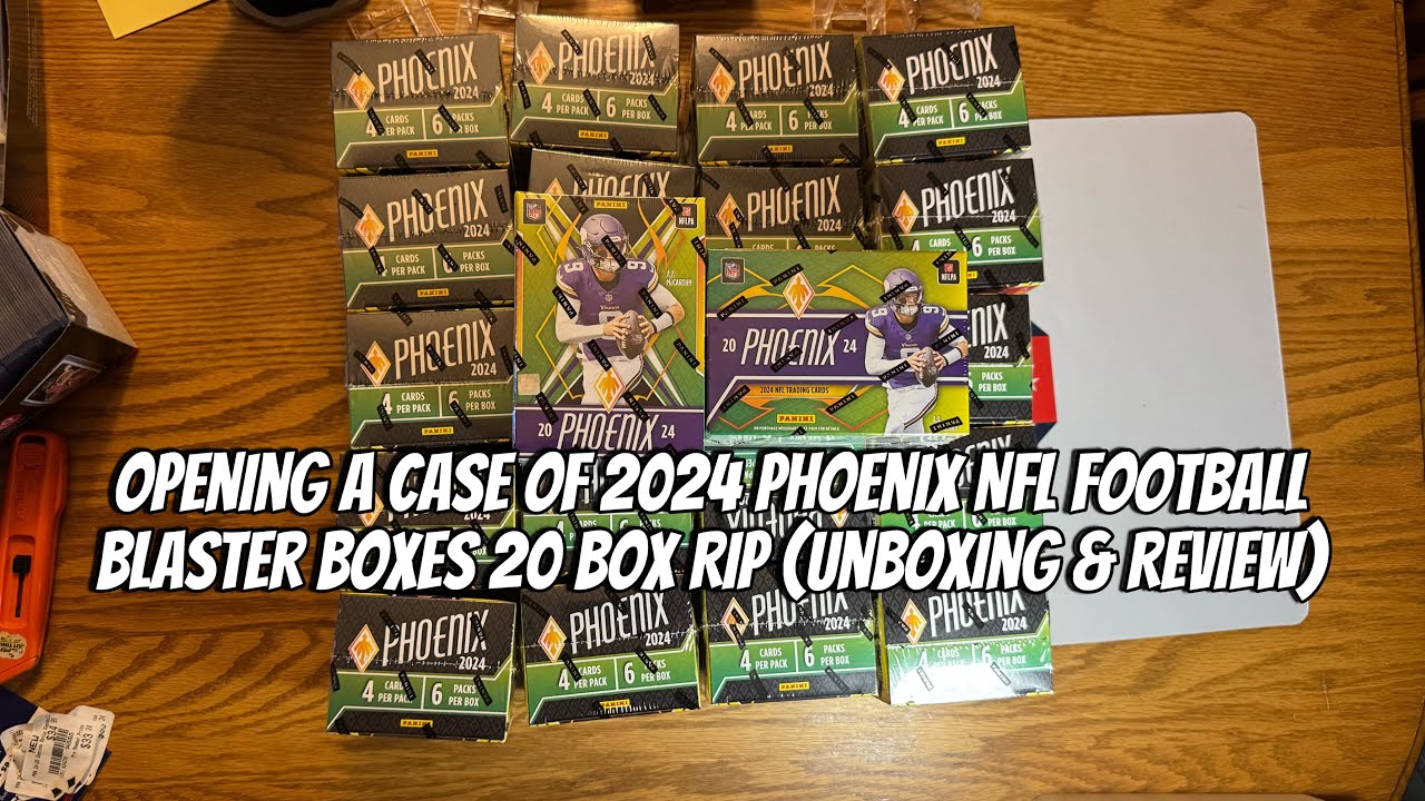 Opening a case of 2024 Phoenix NFL Football Blaster Boxes 20 Box Rip ...