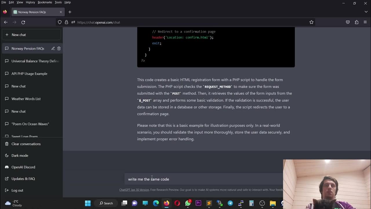 Can Chat GPT write code in PHP? Verified by a php developer... GOod results. - YouTube