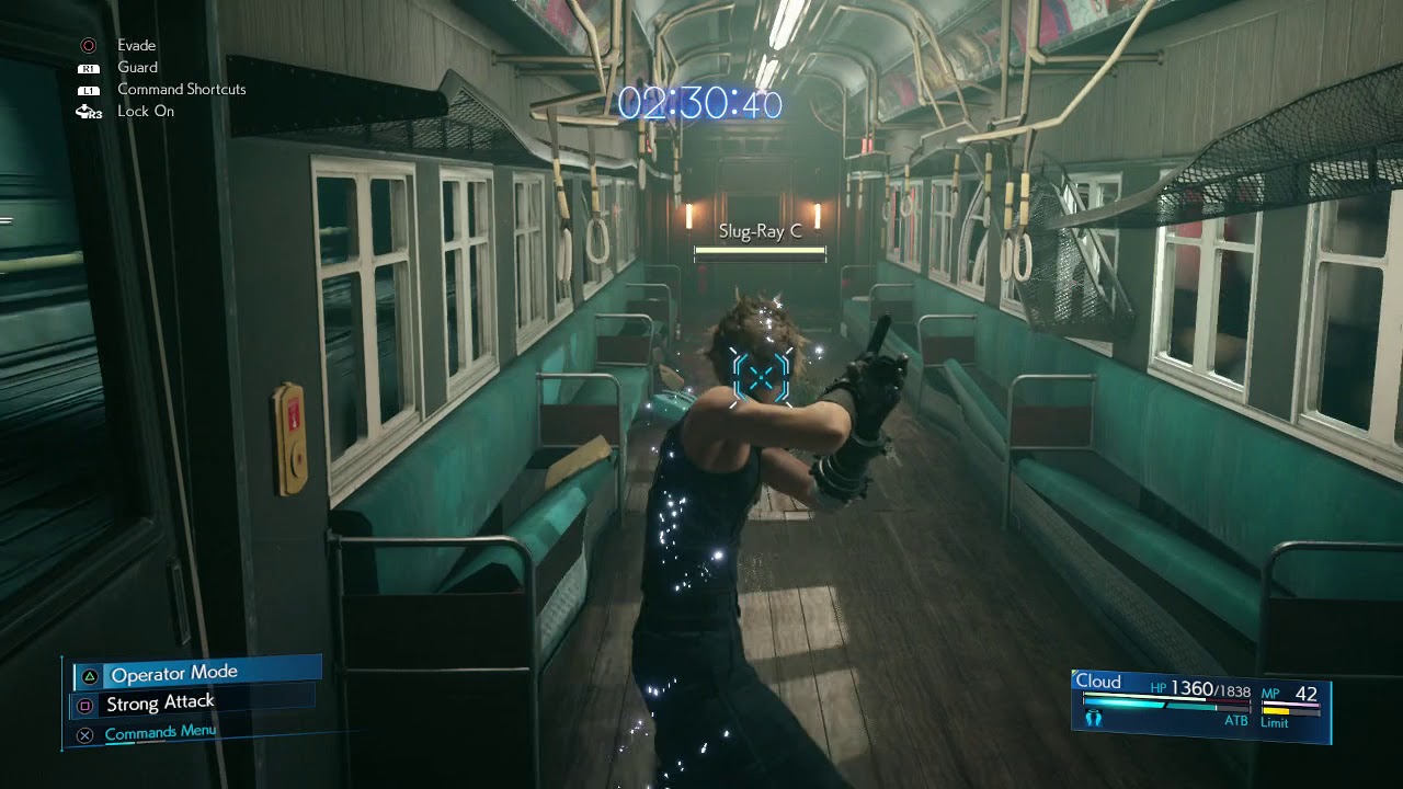 Final Fantasy VII Remake Defeat Slug Ray Bot on Train - YouTube