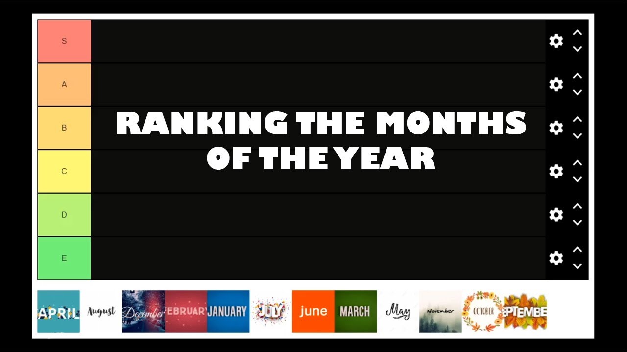 Ranking The Months Of The Year | Tier List #1 - YouTube
