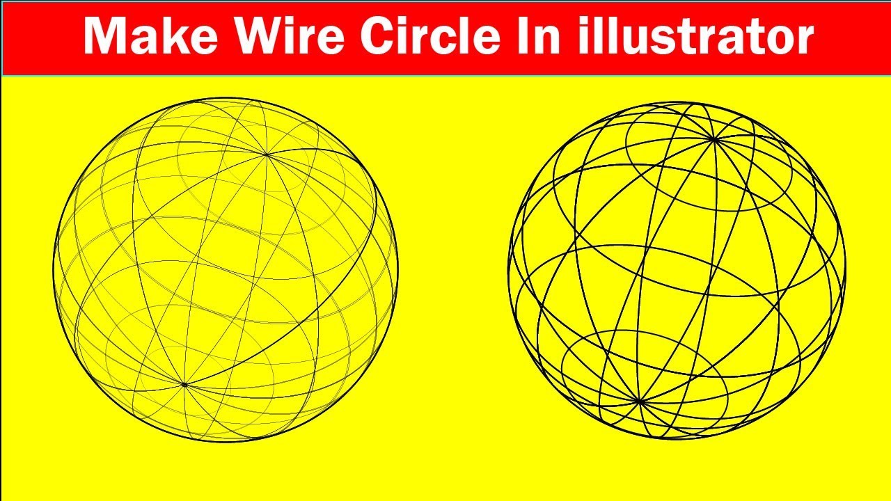 How to make a wire circle in illustrator - YouTube
