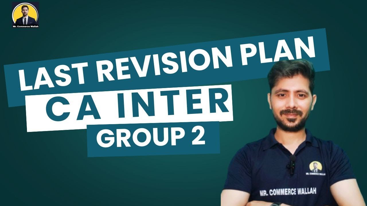 CA Inter Group 2 | 1.5 Day Revision Time Table (All Subjects) Mr ...