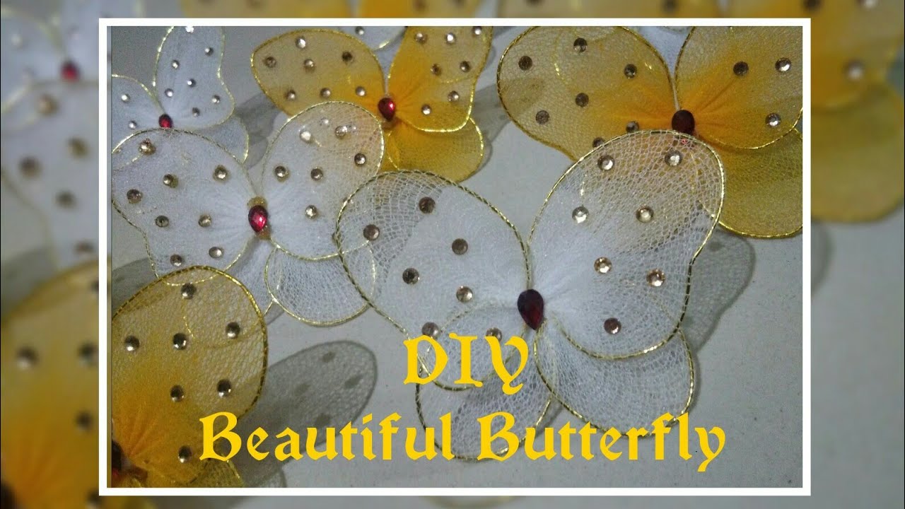 DIY for Totto decorations / How to make easy nylon stocking butterfly ...