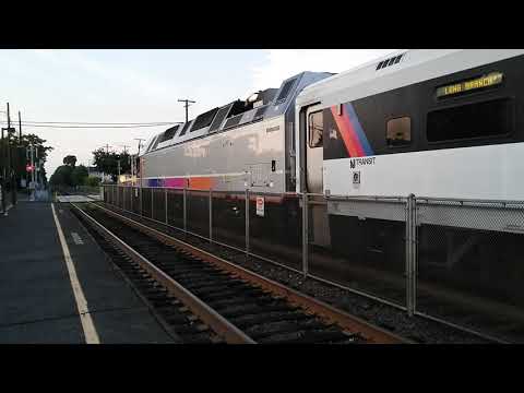 NJ Transit HD: North Jersey Coast Line Trains at Spring Lake