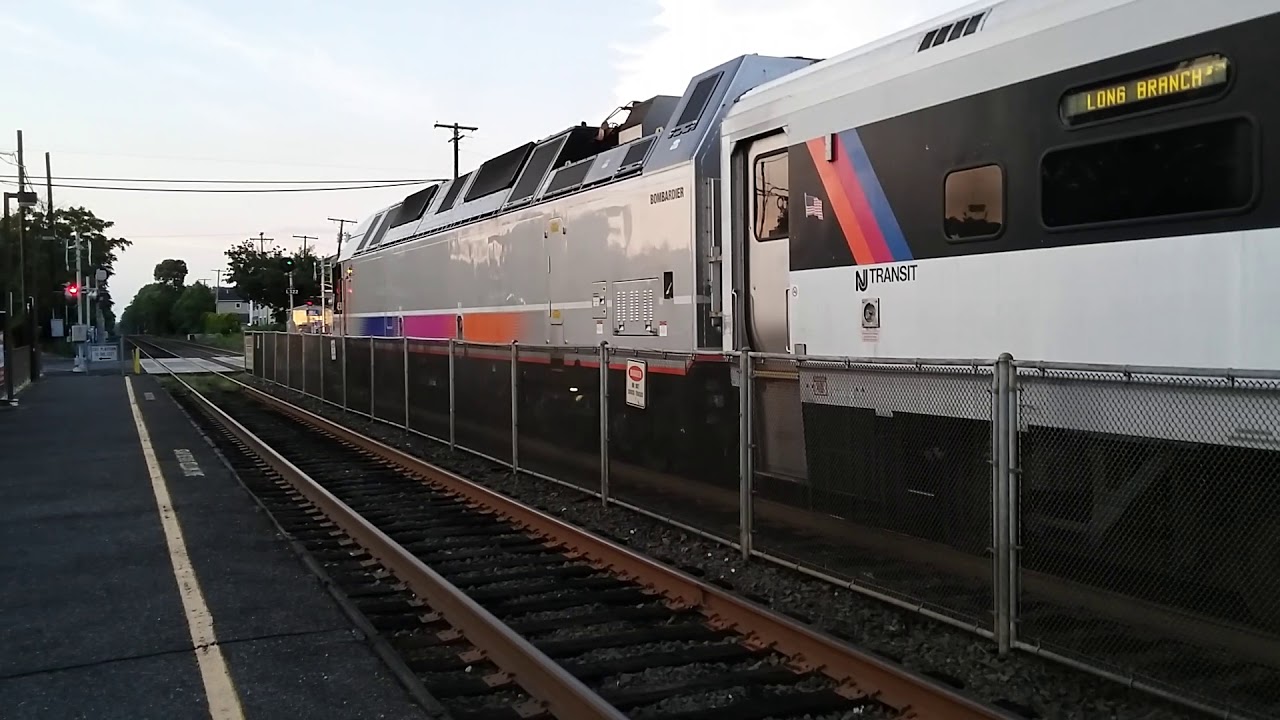 NJ Transit HD: North Jersey Coast Line Trains at Spring Lake - YouTube
