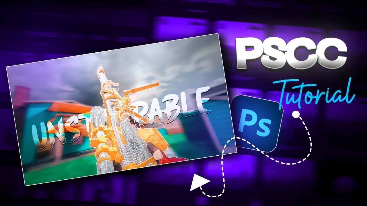 MAKE THIS "TEXT BEHIND" ATTRACTIVE GAMING THUMBNAIL EASILY ON PSCC ...