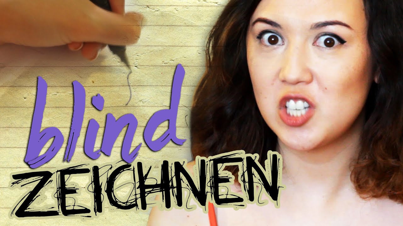 Mit verbundenen Augen zeichnen | Ich zeichne mich blind - YouTube