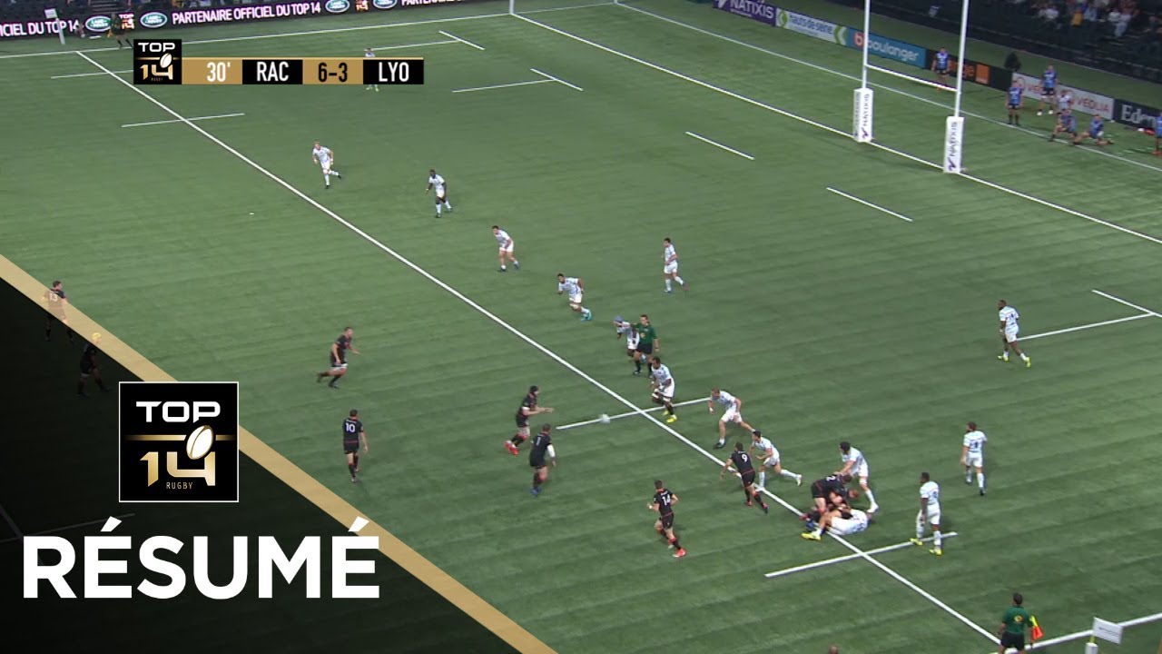 TOP 14 - Résumé Racing 92-Lyon: 13-19 - J7 - Saison 2018/2019 - YouTube