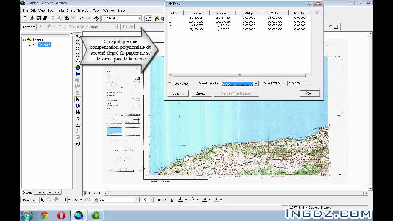 ArcGis Tutorial : Géoréférencer une carte scannée avec ArcMap - YouTube