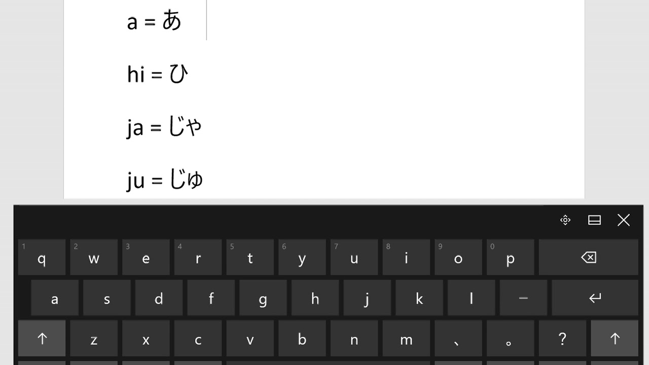 Typing using Japanese Keybooard - YouTube