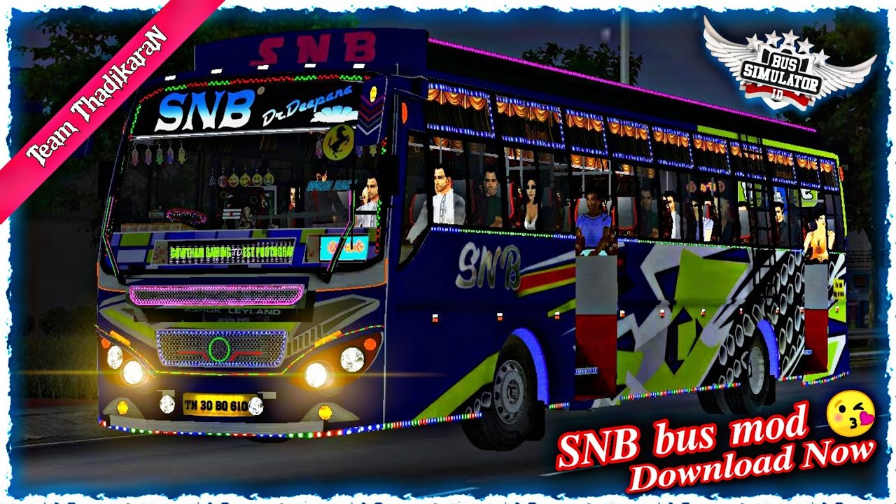 SNB pvt bus mod released for bussid || hari coach || TN bus mod review ...