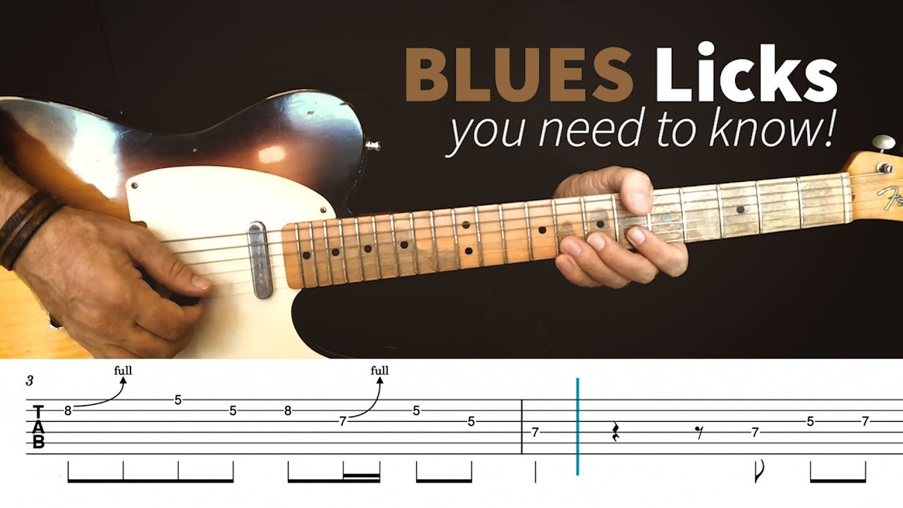 BLUES SOLO #guitar lesson with TAB - YouTube