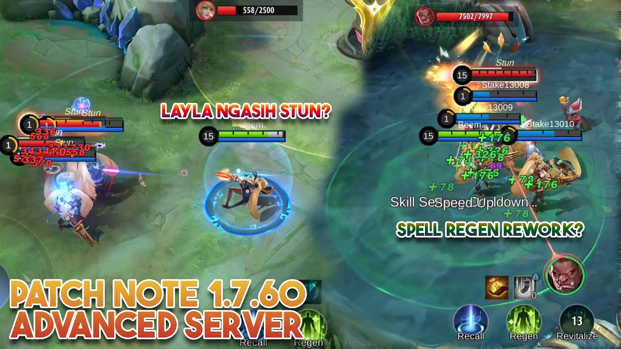 Layla Ngasih Stun? Spell Regen Bisa Bergerak? | Patch Note 1.7.60 ...