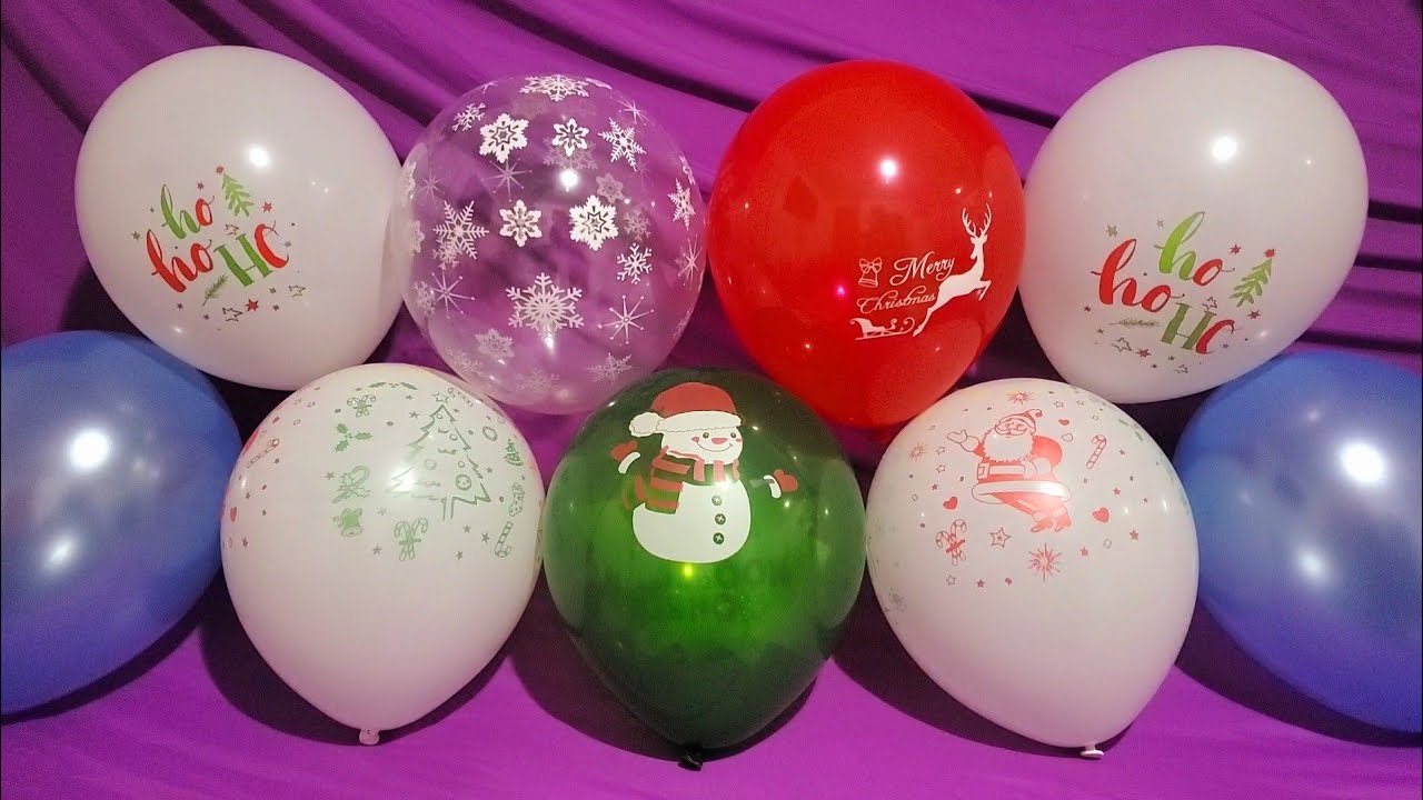 FUN SNOWMAN CHRISTMAS BALLOONS POP!!! - YouTube