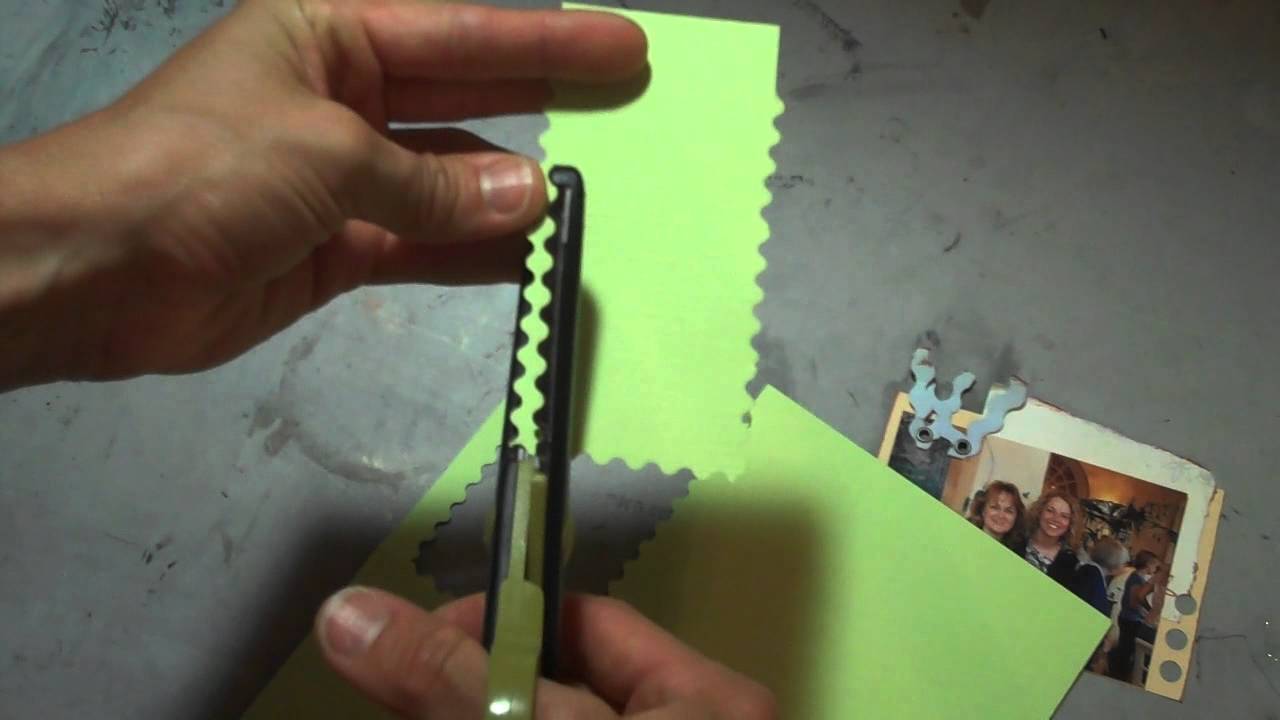 Scrapbooking Tutorials - how to make ric-rac out of paper - YouTube