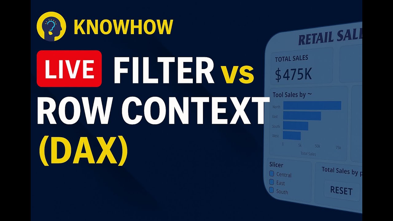LIVE: Understand Filter Context vs Row Context in Power BI (With Real ...