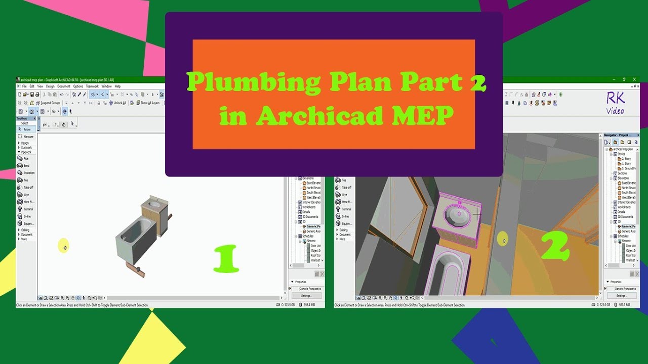 Useful and Needful tutorial to make plumbing plan part 2 in Archicad ...