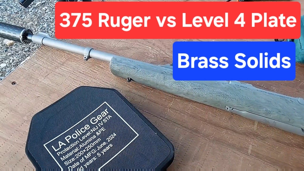 375 Ruger vs Level 4 Plate (Brass Solids) - YouTube