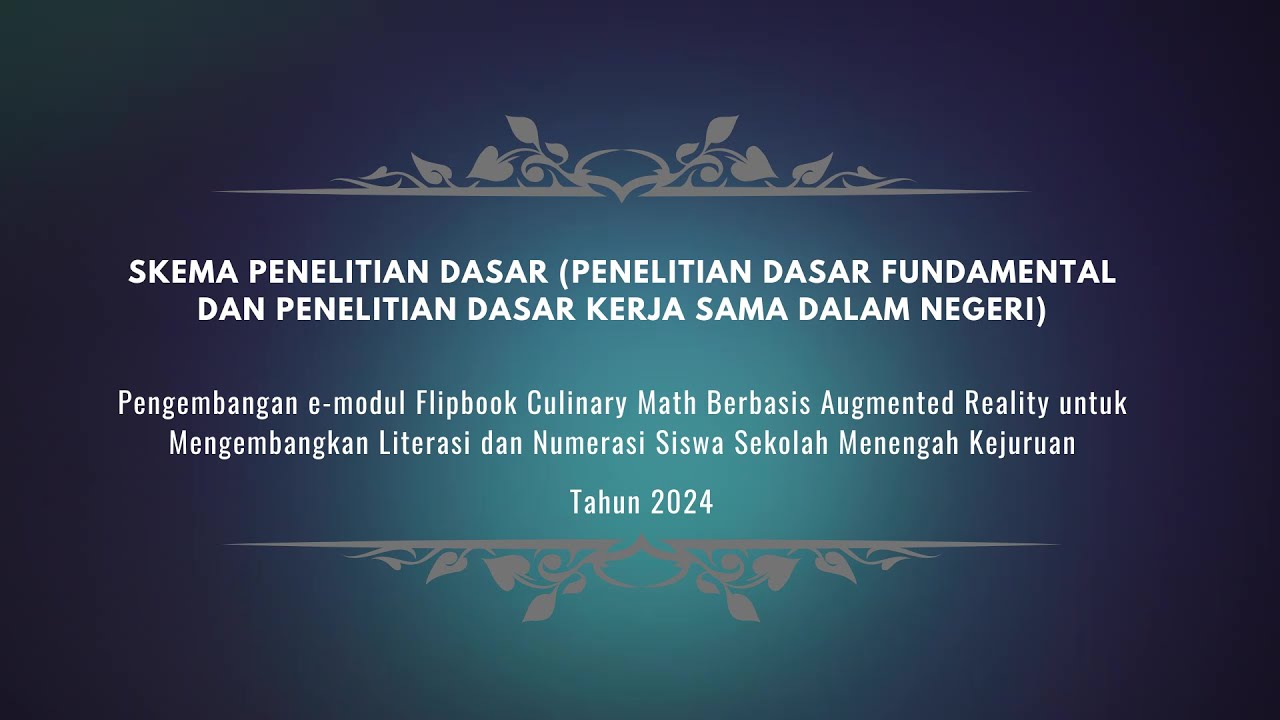Kegiatan Penelitian Pengembangan e-modul Flipbook Culinary Math ...