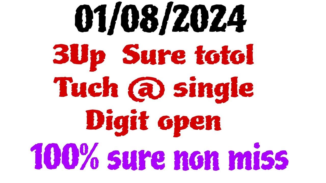 Thai lottery tips sure totol @ single digit @ tas open 100% sure 01-08 ...