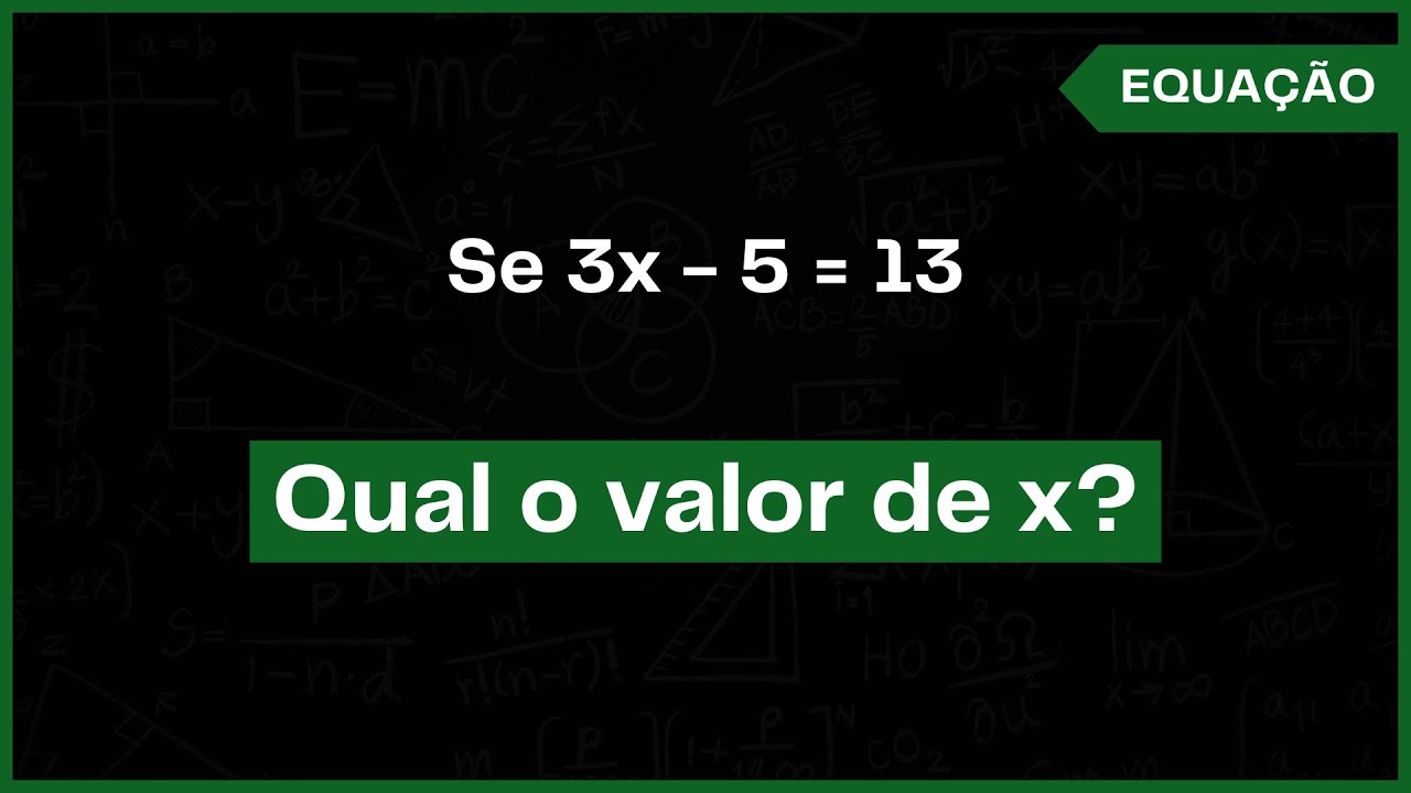 Equação do 1 grau simples - YouTube