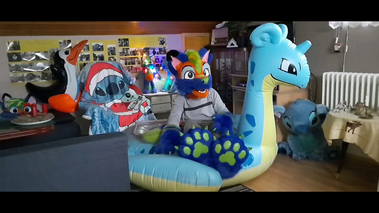 Inflatable Lapras Poolfloat deflation - YouTube