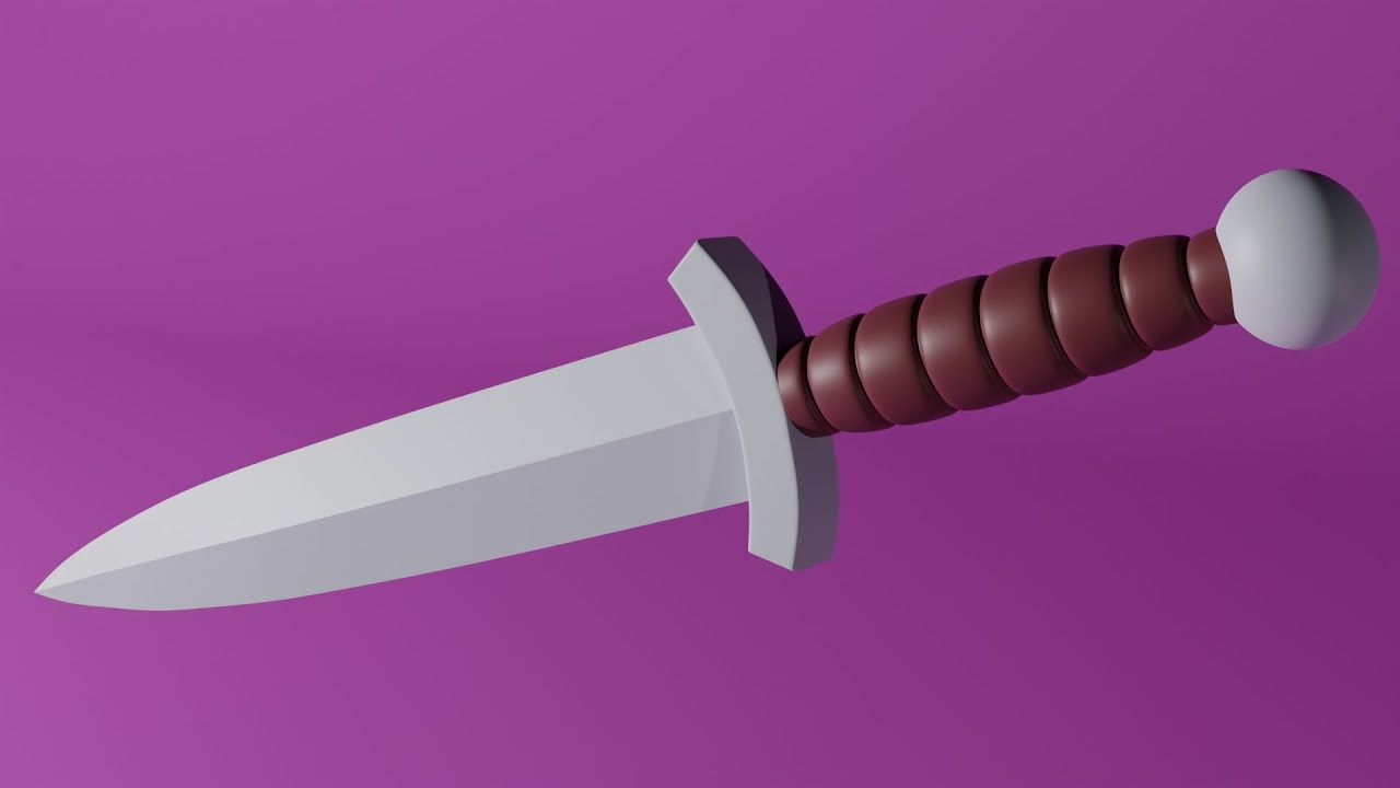 Modelling a Dagger in Blender 2.8 - YouTube