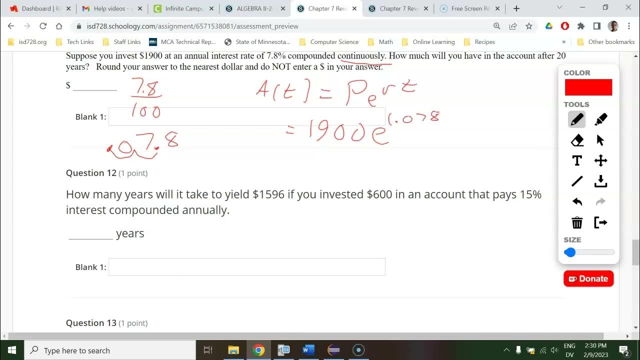 Help with Review Ch 7 #11 - YouTube