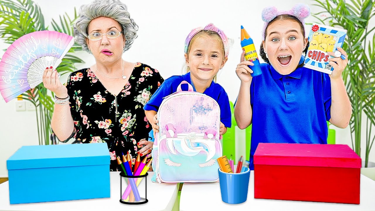 Ruby and Bonnie Back To School Supplies Challenge - YouTube