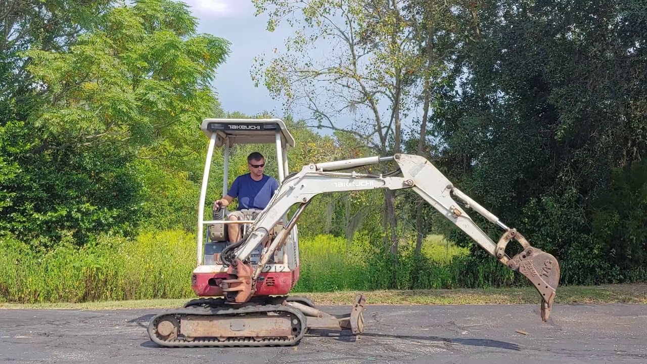 2006 Takeuchi TB016 mini Excavator tractor trader usa - YouTube