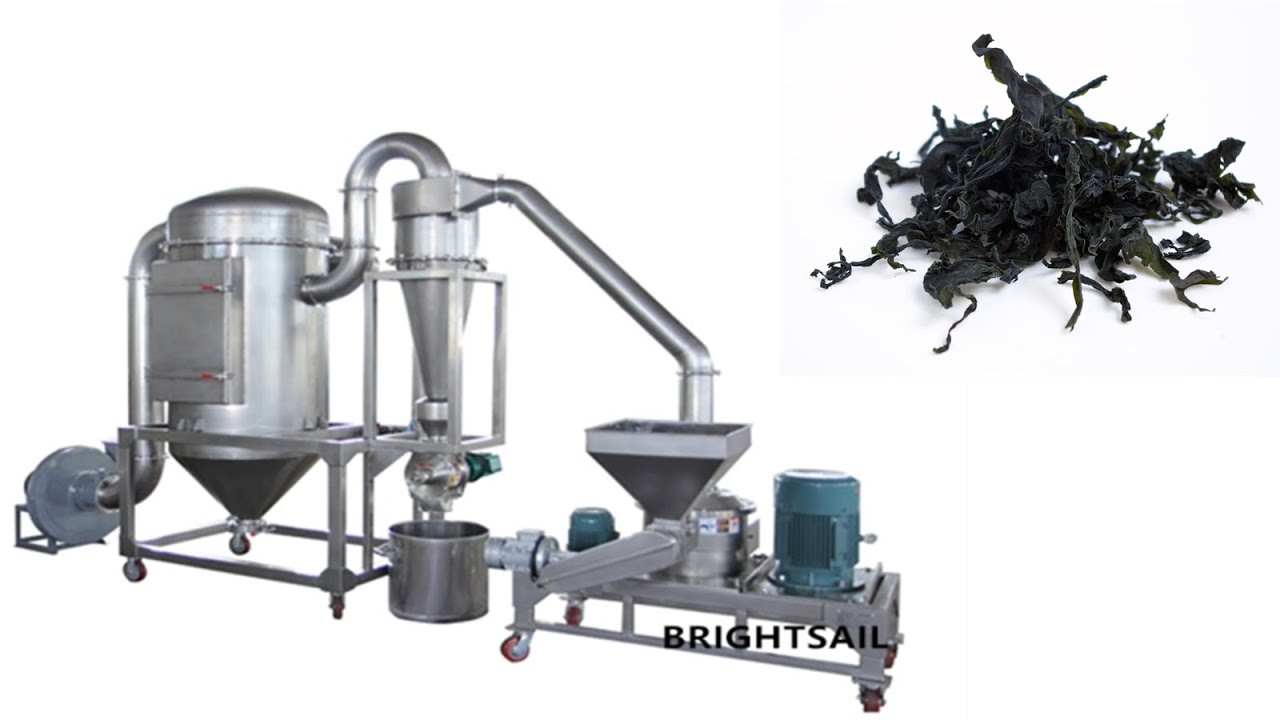 How to make dry seaweed into fine powder - YouTube
