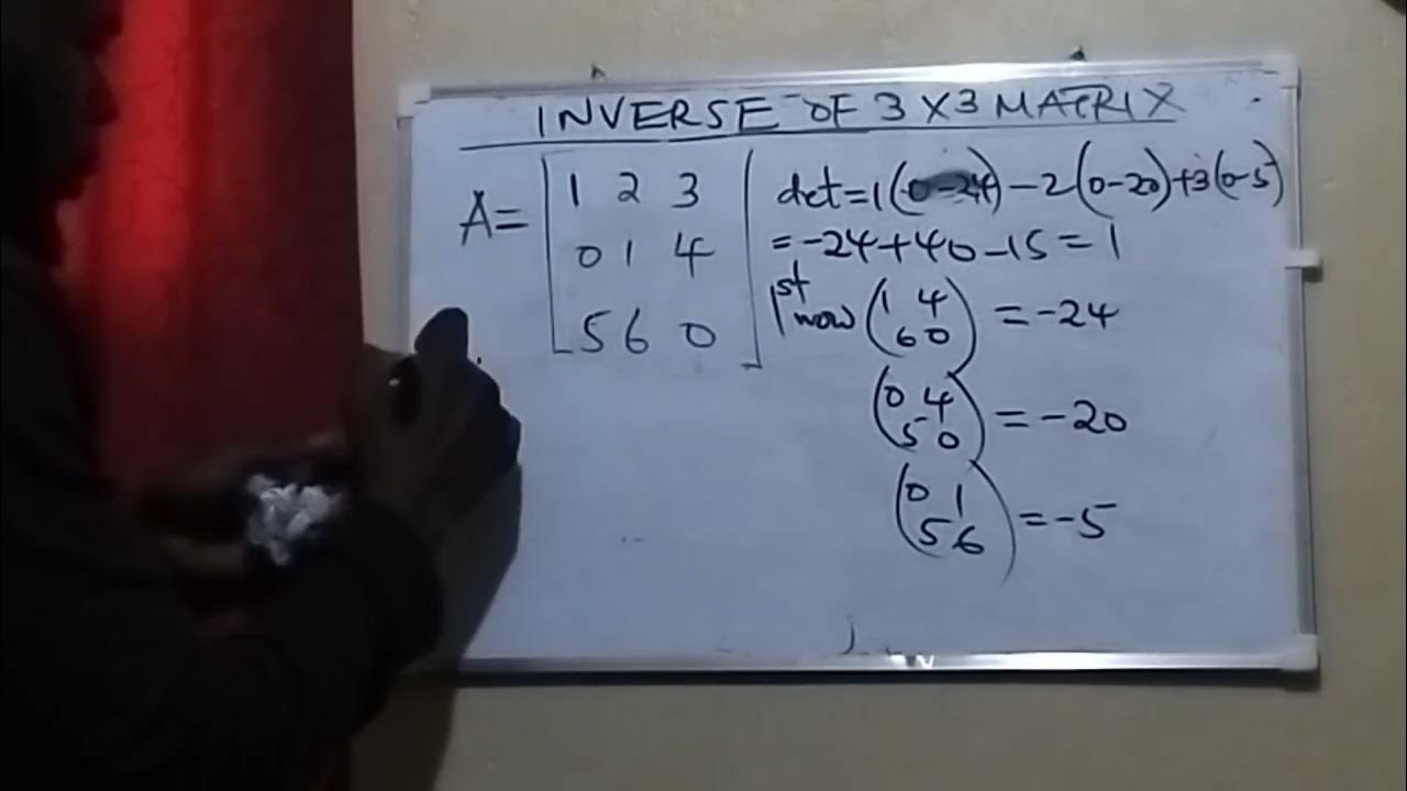 INVERSE OF 3 X 3 MATRIX ,ADJOINT MATRIX,TRANSPOSE MATRIX (@vansikmaths ...