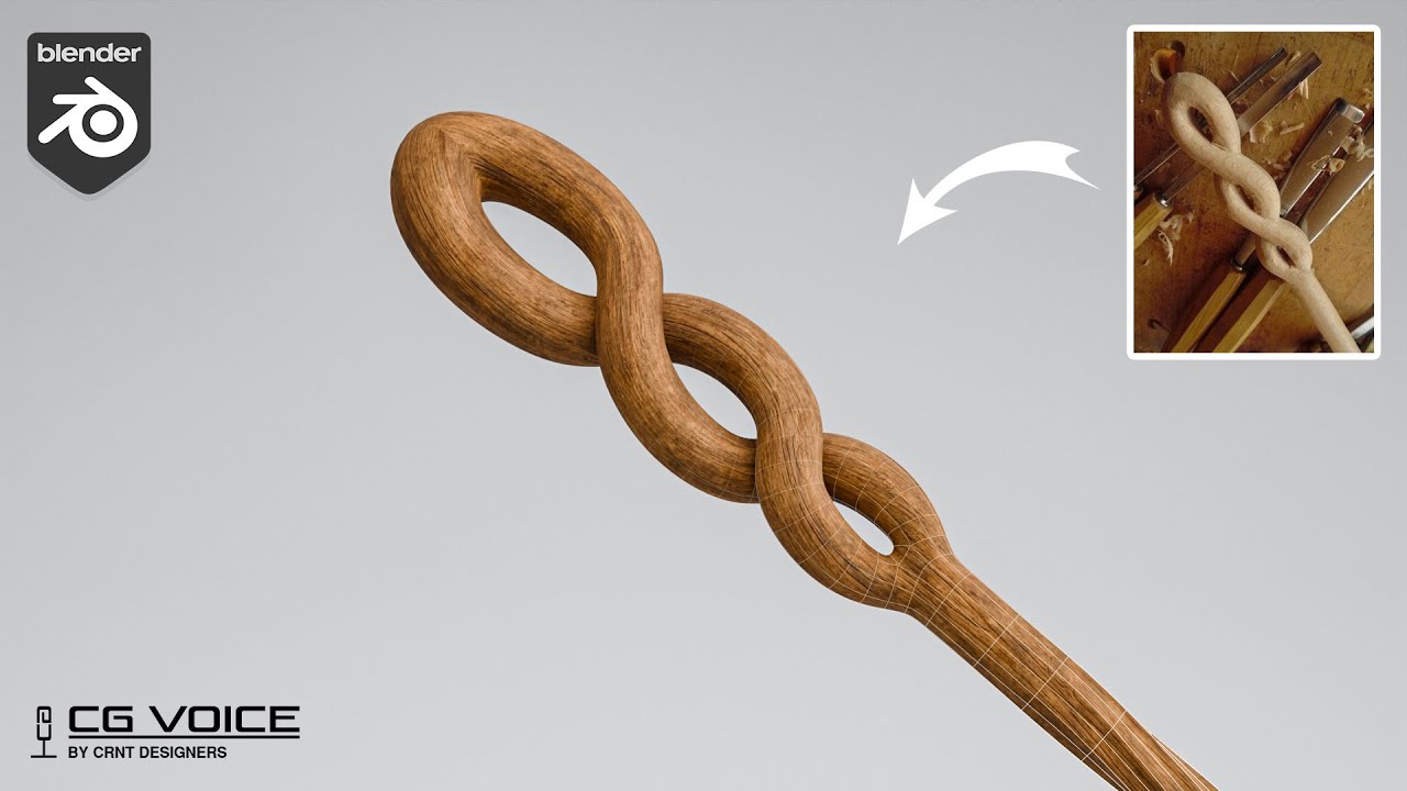 how to model this Twisted Knot Cane design in blender _ blender ...