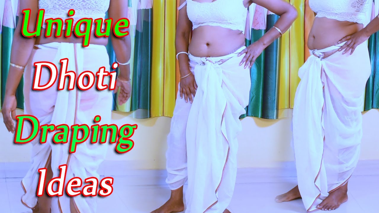 Easy tutorials of dhoti for beginners II how to style low waist dhoti ...