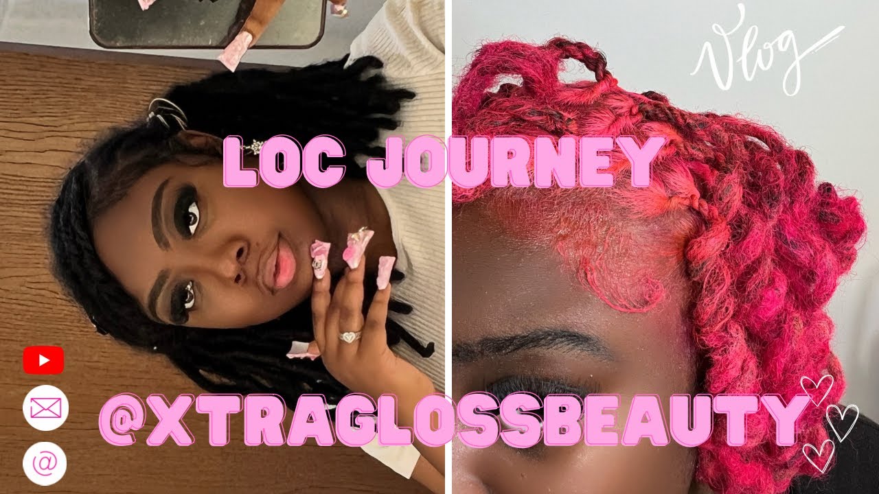 BLACK TO PINK LOCS + JOURNEY OF GETTING LOC EXTENSIONS - YouTube