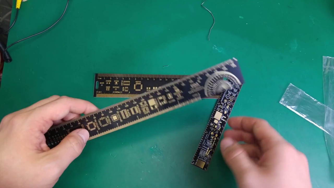 PCB ruler for electronic with SMD footprint from Aliexpress - YouTube