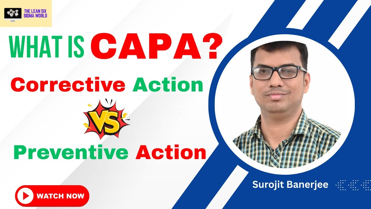 What is CAPA? I Corrective Action VS Preventive Action I The Lean Six Sigma World - YouTube