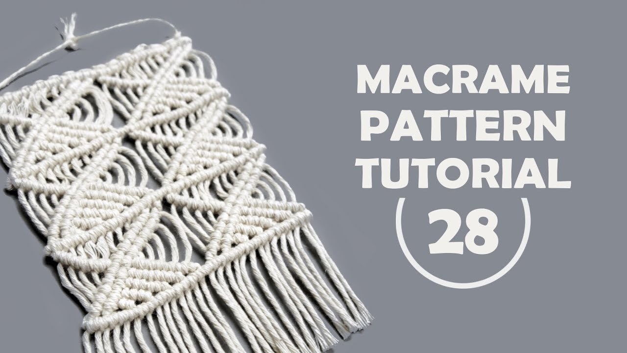 MACRAME Square & Triangle Pattern Tutorial 28 - YouTube