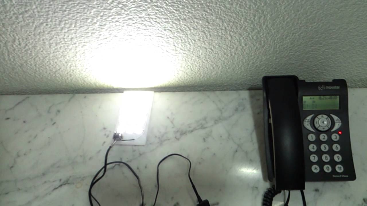 Phone line emergency light - YouTube