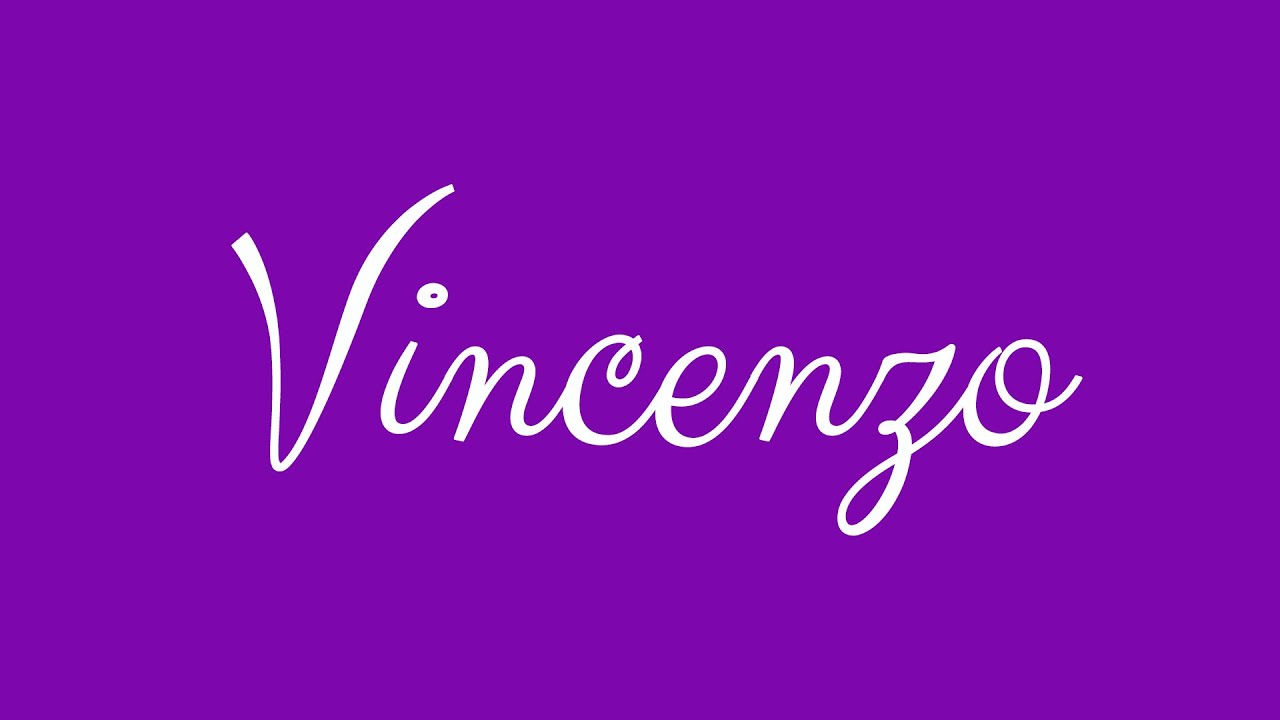 Learn how to Sign the Name Vincenzo Stylishly in Cursive Writing - YouTube
