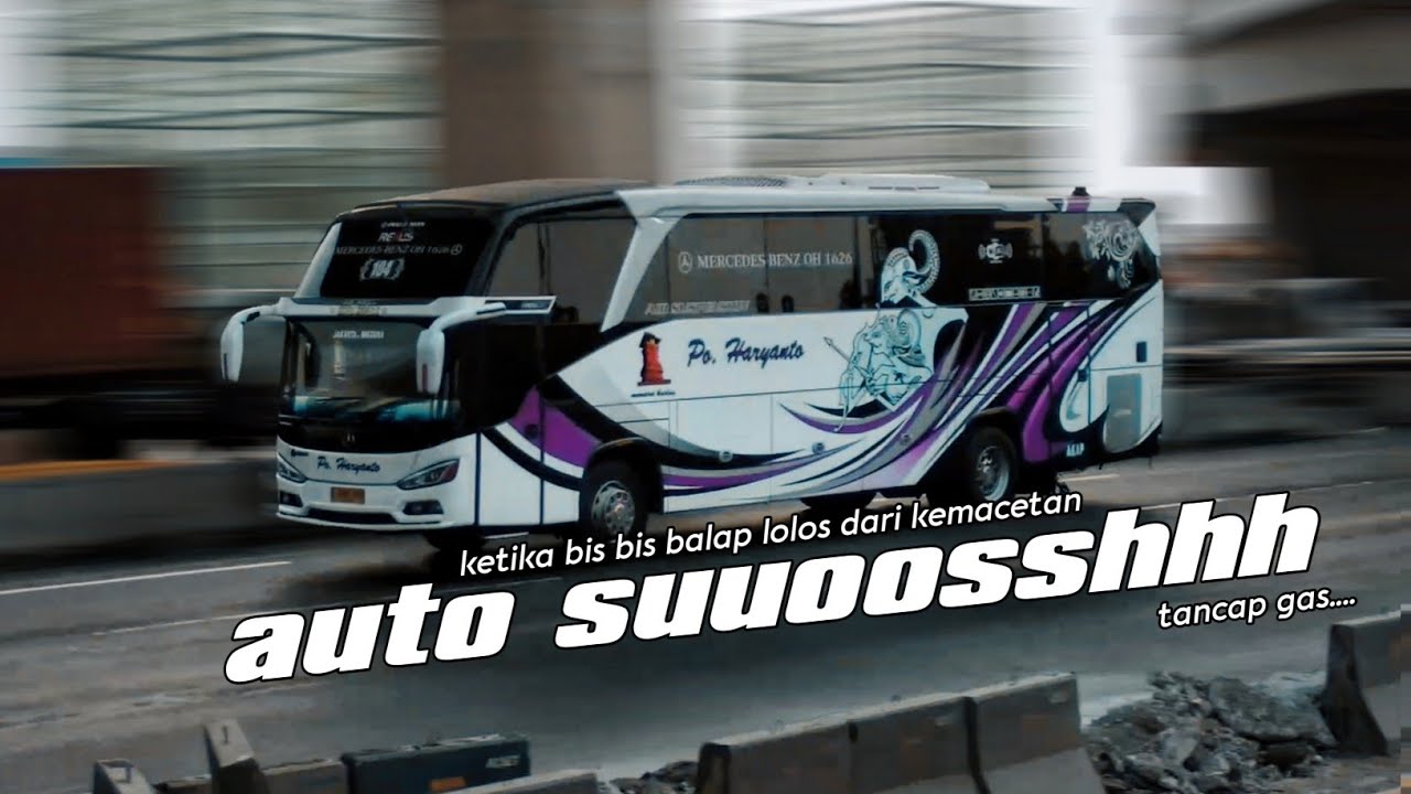 Ketika bis-bis balap lolos dari kemacetan | suuuoooosshh ...