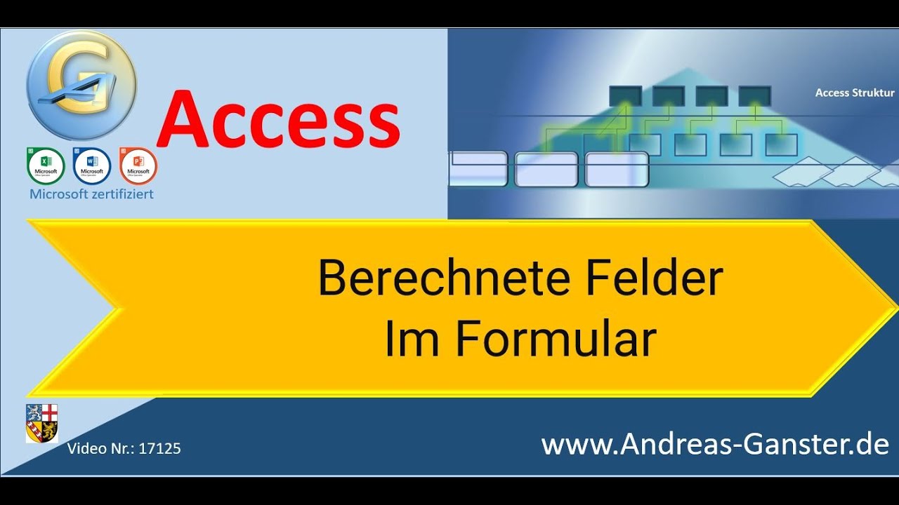 Berechnete Felder im Formular | #Access #tips 17125 | #Tutorial # ...