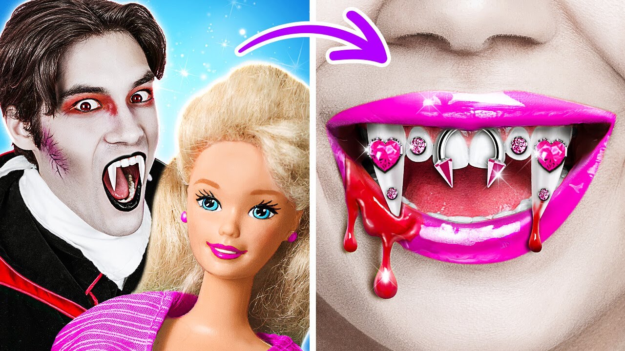 BARBIE VS VAMPIRE: TRANSFORMATION EXTRÊME || Devenir vampire avec 123 ...