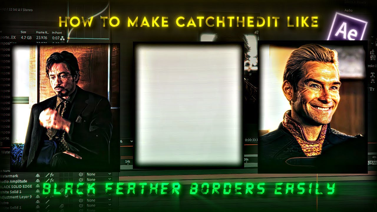 How To Make @catchthedit Like Black Feather Borders I After Effects ...