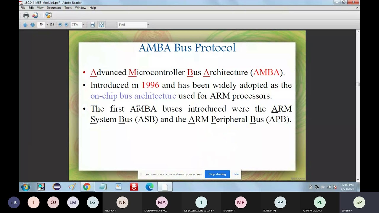 MES Module 1 ARM Bus Technology - YouTube