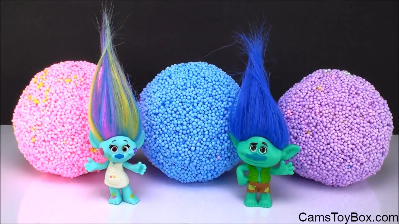 Dreamworks Trolls Toys Foam Clay Surprises Poppy Branch Guy Diamond Fun ...