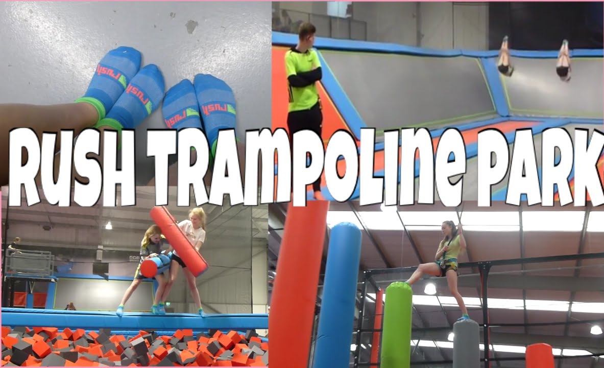 Gymnastics crazy at Rush trampoline park! - YouTube