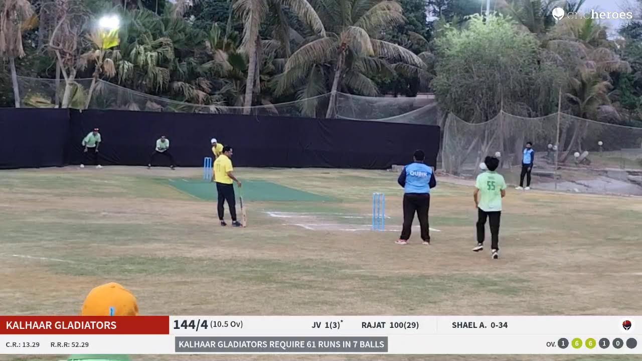 KALHAAR GLADIATORS vs KALHAAR FALCONS Live Cricket Match | KALHAR ...