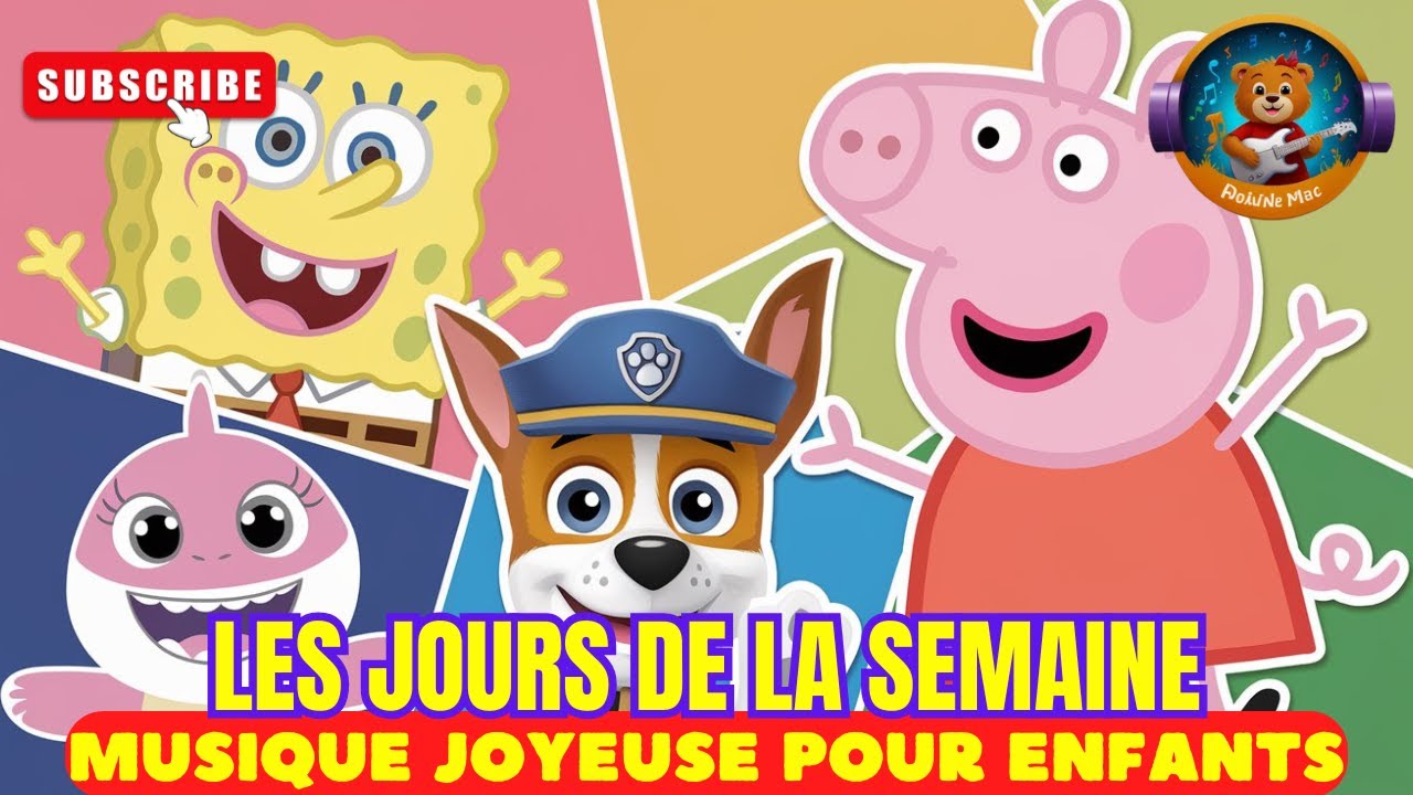 👧🧒 Les jours de la semaine 📅🎶🗓️ | Chanson pour enfants 👧 Vidéos pour ...
