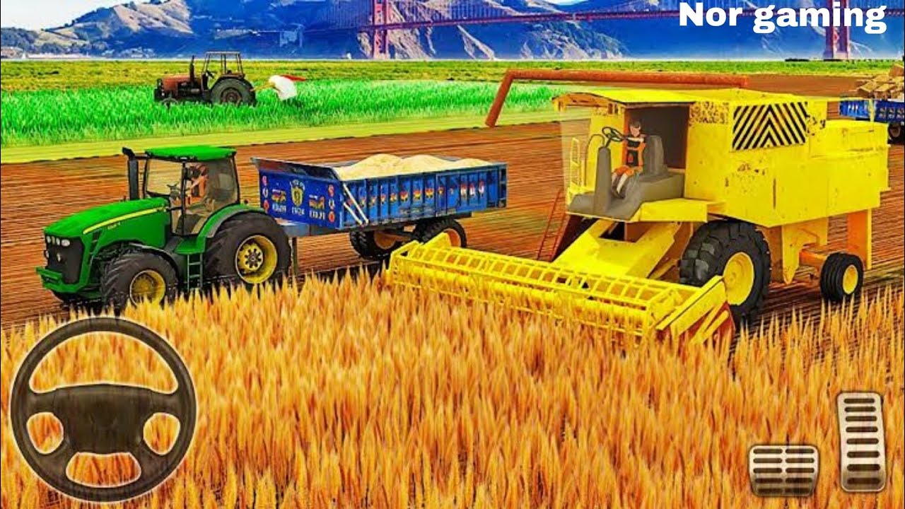Real tractor farming and harvesting simulator 2023# game Nor Gaming ...